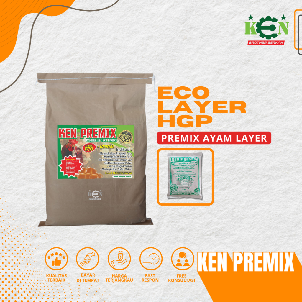 Jual KEN PREMIX Eco Layer Premix by Ken Brother campuran pakan ayam ...