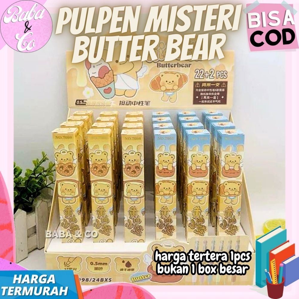 Jual PULPEN MISTERI BUTTER BEAR LUCU UNIK MYSTERY BOX BUTTER BEAR ...