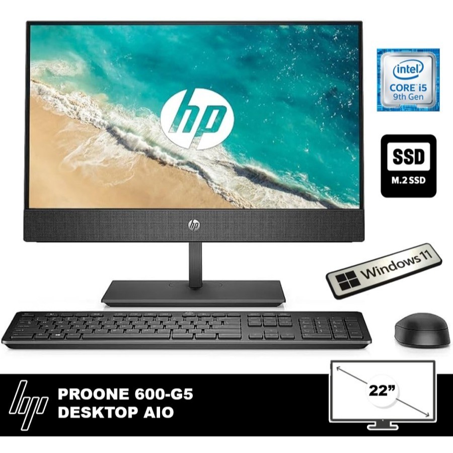 Jual PC AIO HP PROONE 600-G5 Core i5 Gen 10 | 8GB | 256GB | 22" IPS ...