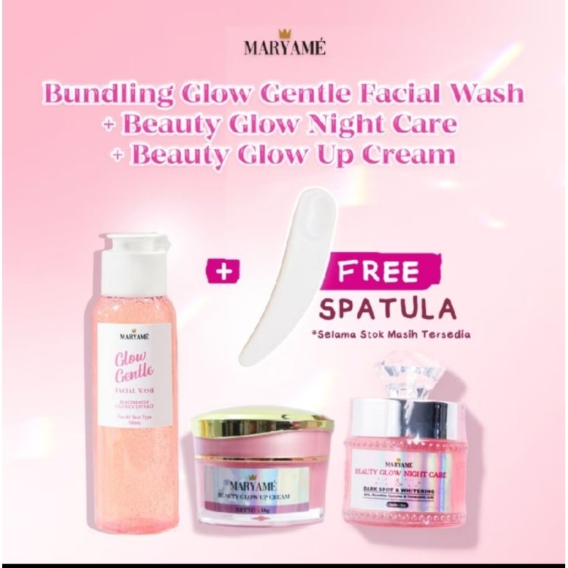 Jual MARYAME Original Bundling Beauty Glow Up Cream, Glow Gentle Facial ...