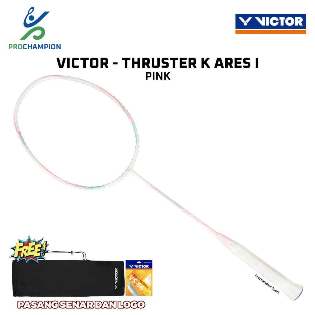 Jual Raket Badminton Victor Thruster K Ares / TK ARES I Pink | Shopee ...