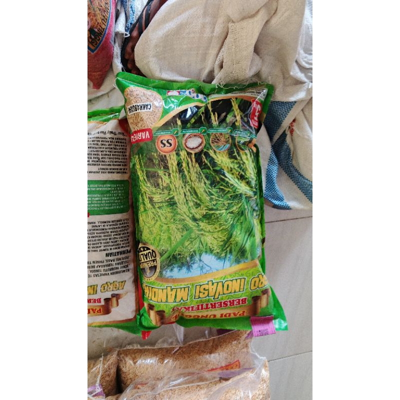 Jual Benih Padi CAKRABUANA label ungu 5 kg | Shopee Indonesia