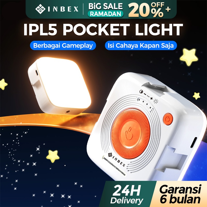 Jual INBEX IPL5 Pocket Ringlight Mini Led Lighting Konten Portable ...