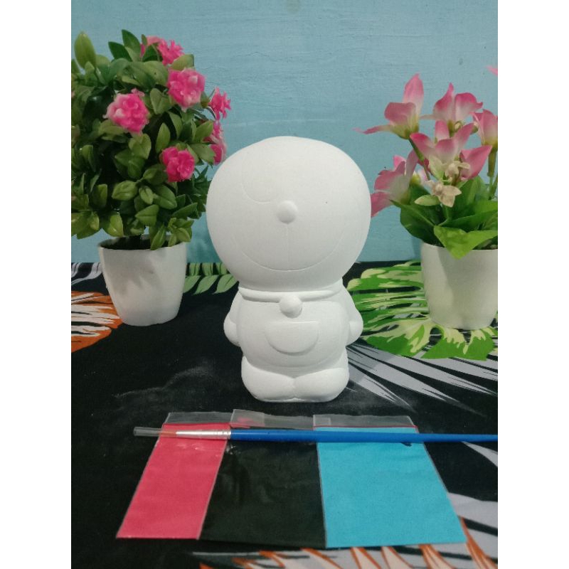 Jual Edukasi Anak Mawarnai Celengan Patung Doraemon | Shopee Indonesia
