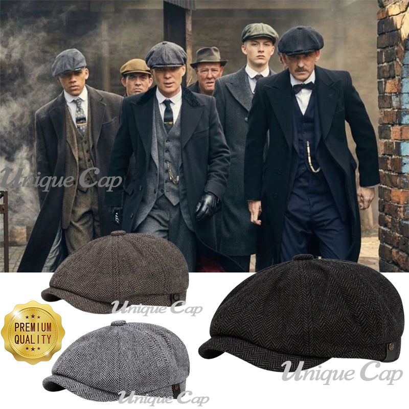 Jual Retro Newsboy Cap Pria Wanita Driver Country Bakery Boy Topi Peaky ...