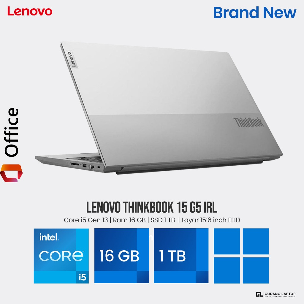 Jual Laptop Lenovo Thinkbook 15 G5 IRL Core i5 Gen 13 Ram 16 GB SSD 1 ...