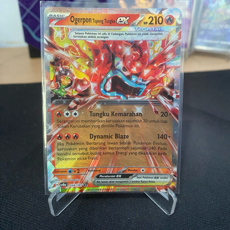 Jual Ogerpon Topeng Tungku EX RR 026/187 TCG Terastal Festival Pokemon Indonesia | Shopee Indonesia