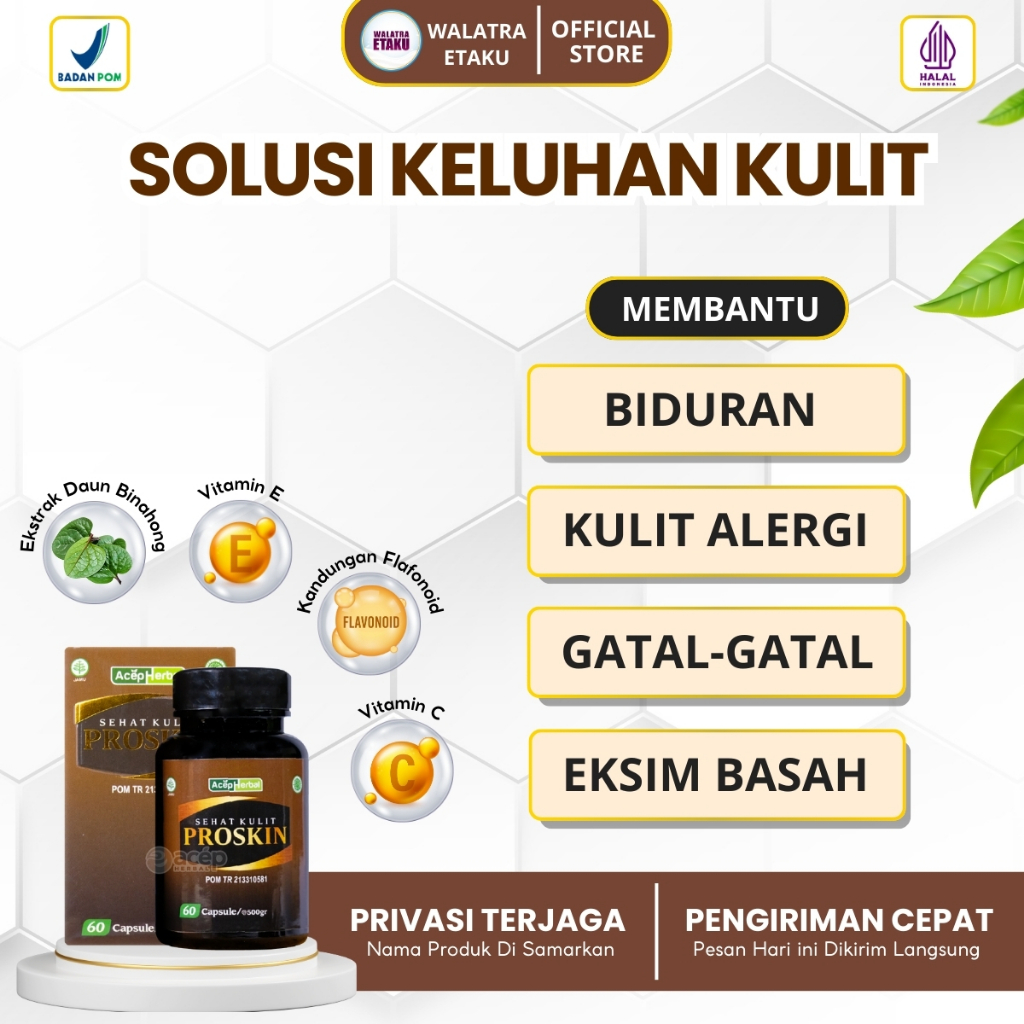 Jual Proskin Obat Gatal Biduran Bentol Kaligata Bengkak Obat Alergi ...