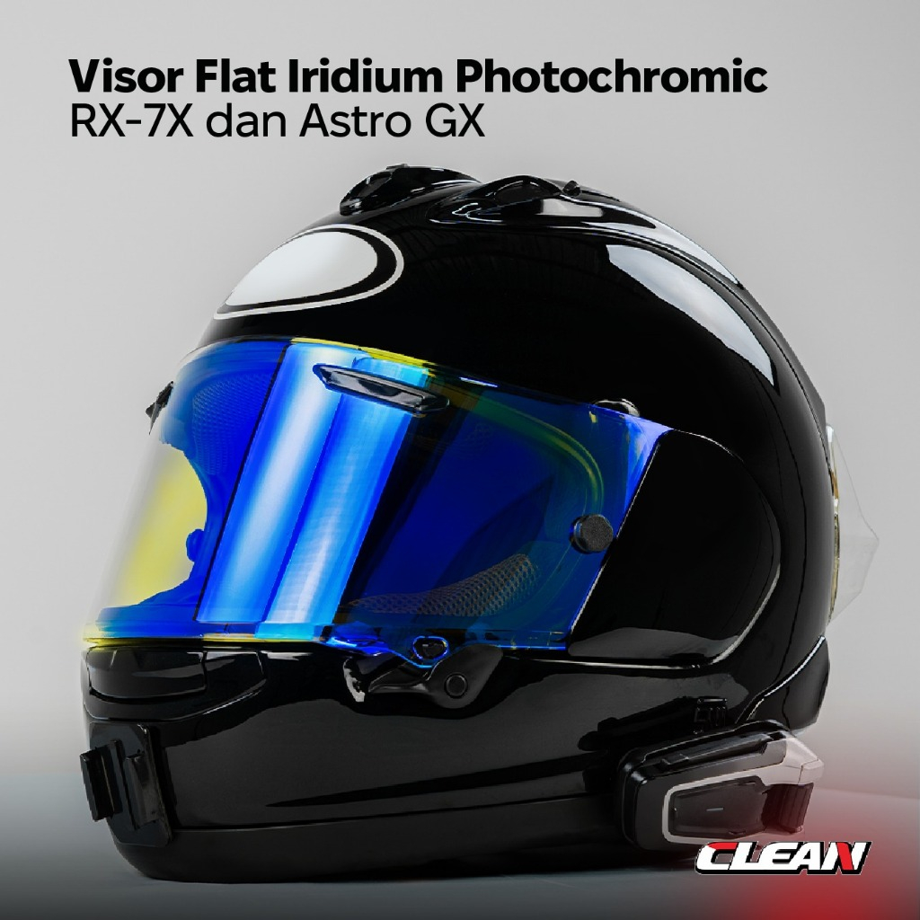 Jual CLEAN Kaca Helm Arai RX-7X / Astro GX Photocromic Flat Iridium ...