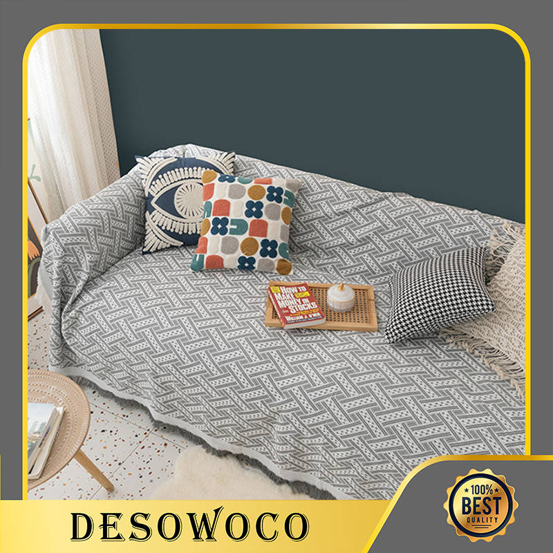 Jual DESOWOCO Selimut sofa Nordic Blanket size 130*180cm 180*260cm 180*340cm - throw blanket ...