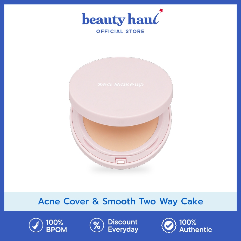 Jual SEA MAKEUP Acne Cover & Smooth Two Way Cake | Shopee Indonesia