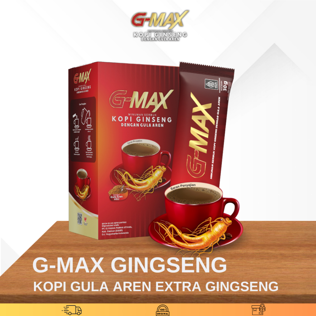 Jual G MAX KOPI GINGSENG STAMINA TAHAN LAMA PRIA 100% HALAL DAN BPOM | Shopee Indonesia