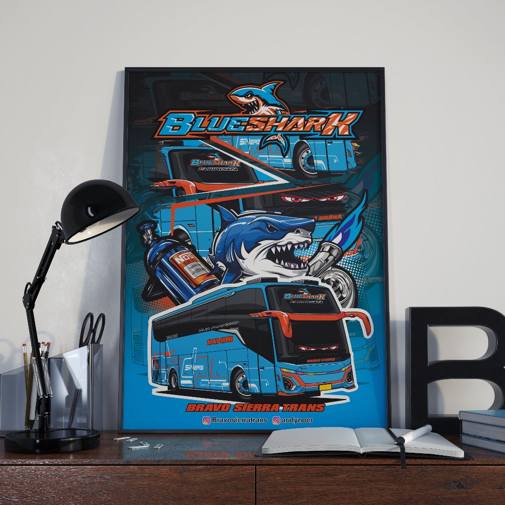 Jual POSTER BIS BASURI BLUE SHARK BRAVO SIERRA TRANS ORIGINAL | Shopee ...