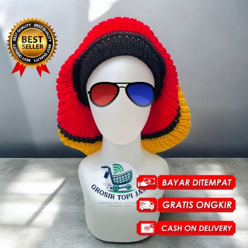 Jual FLASH SALE KUPLUK REGGAE KUPLUK RASTA TOPI KUPLUK BOB MARLEY ...