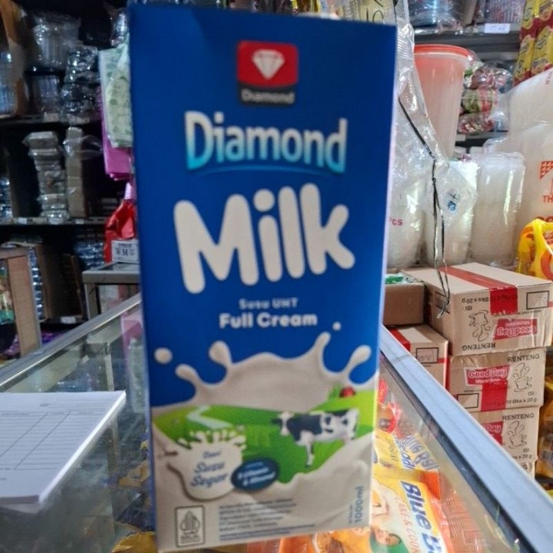 Jual Full Cream UHT Diamond / susu full cream diamond 1L | Shopee Indonesia