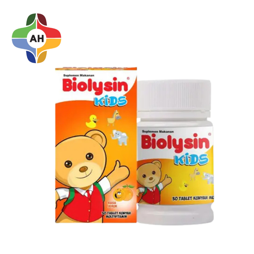 Jual Biolysin Kids Rasa Jeruk 30 Tablet Kunyah - Tablet Multivitamin ...