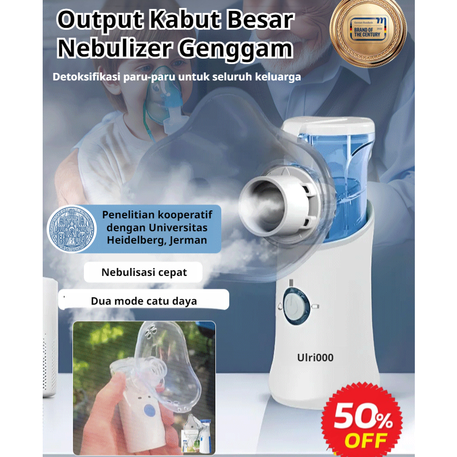 Jual ⭐COD+24H Pengiriman Cepat⭐Portable Mesh Inhaler Asma/Handheld Nebulizer Machine/Alat Uap ...