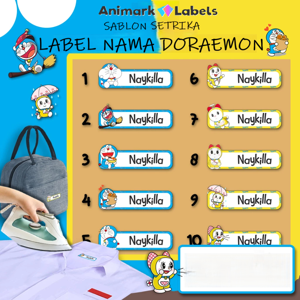 Jual AniLab Sticker / LABEL CUSTOM NAMA Kain Sablon Setrika Label Baju ...