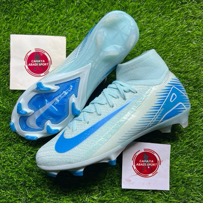 Jual ( BISA COD ) SEPATU BOLA ICE BLUE FG TIPE E ( SOCK TINGGI ...