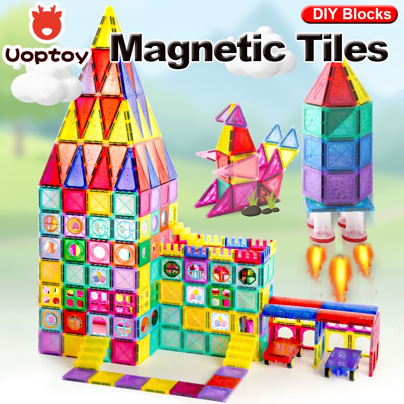 Jual Uoptoy Magnetic Blocks 110 Pcs Magnetic Tiles Mainan Edukasi Anak ...