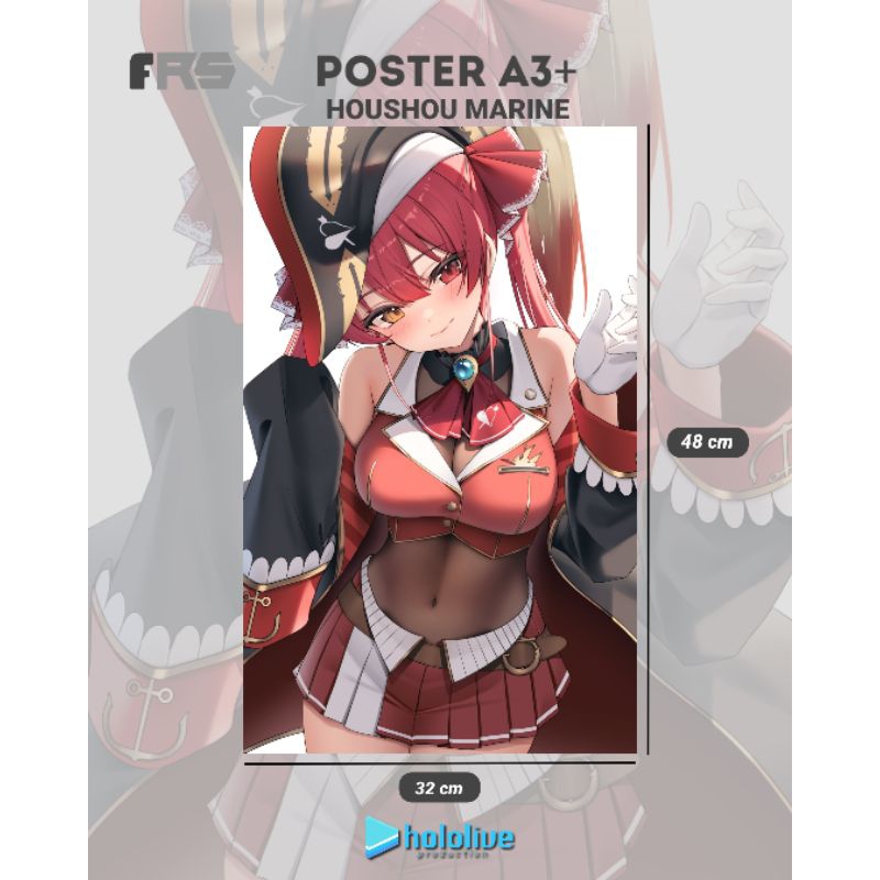 Jual Poster houshou marine hololive(ukuran A3+) | Shopee Indonesia