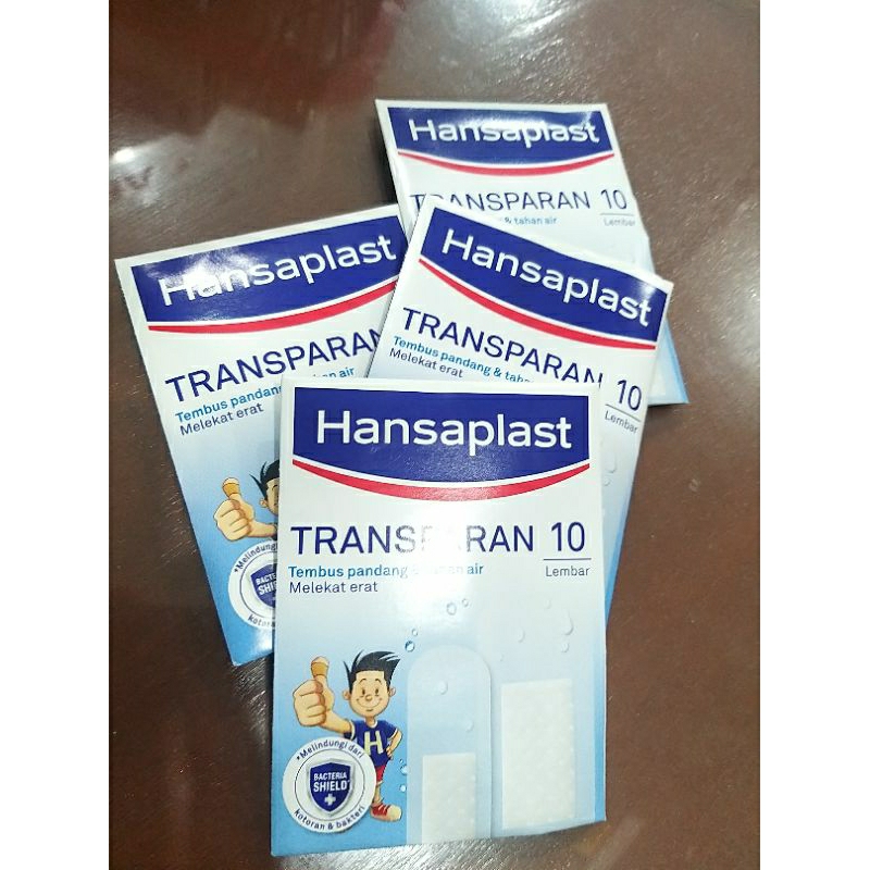 Jual HANSAPLAST TRANSPARAN SACHET ISI 10 LEMBAR | plester kain luka | Shopee Indonesia