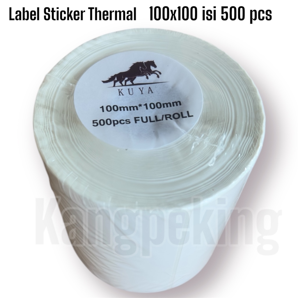Jual LABEL STICKER THERMAL 100X100 ISI 500 PCS HARGA MURAH | Shopee ...
