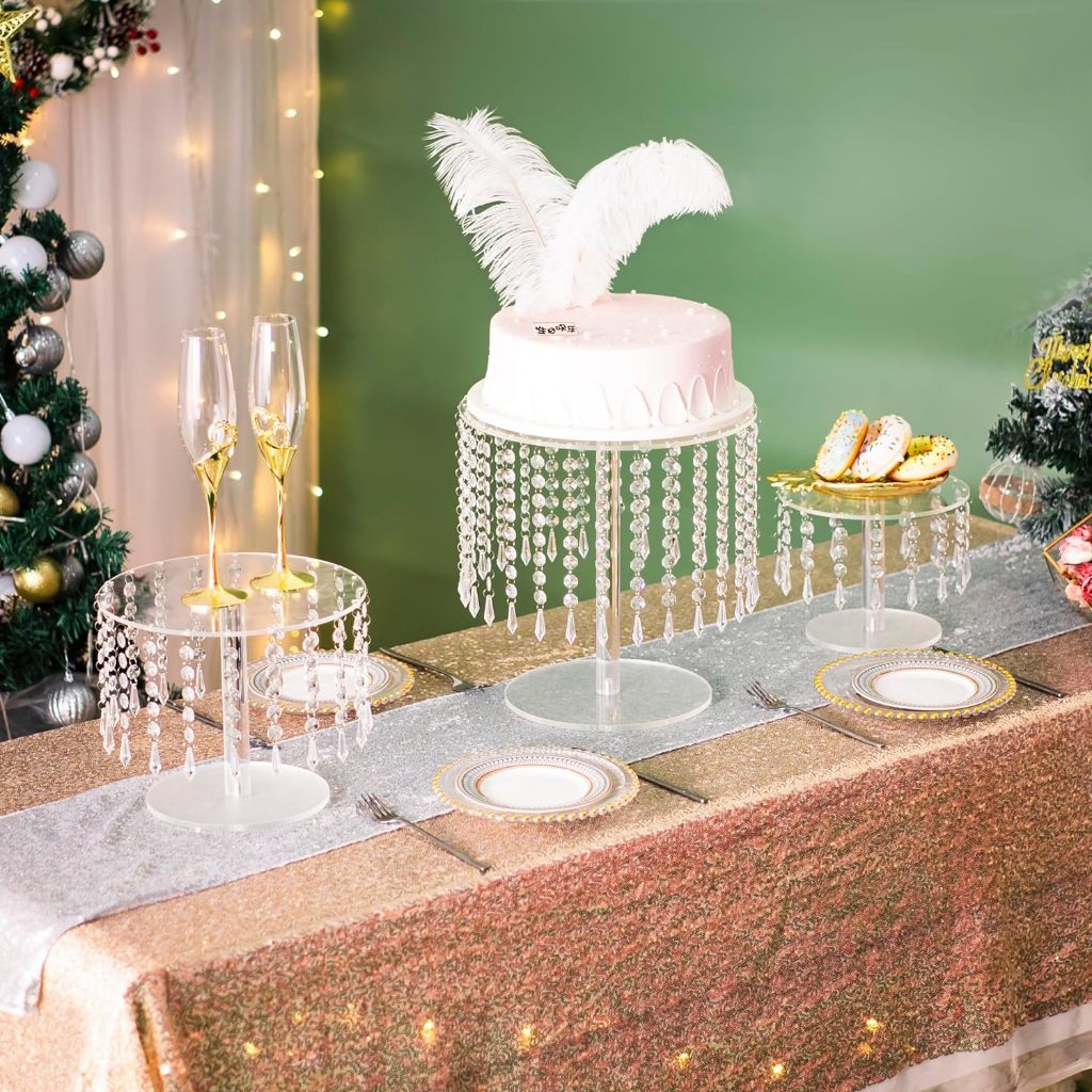 Jual Tempat Kue Akrilik Acrylic Crystal Cake Stand Round Cake Display ...