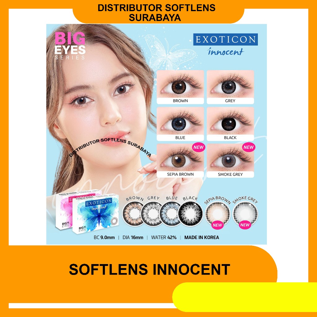 Jual Softlens X2 INNOCENT 16 MM Normal & Minus By X2 Exoticon Soflen ...
