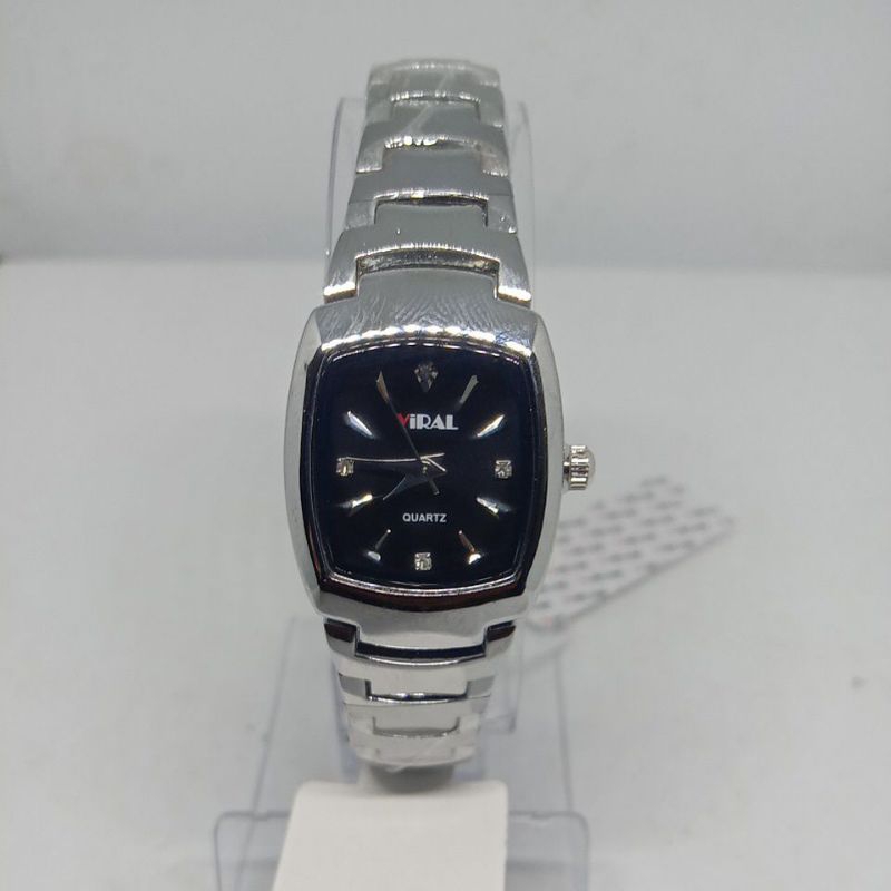 Jual Jam Tangan Viral Persegi tali rantai warna Gold/Silver/Hitam ...