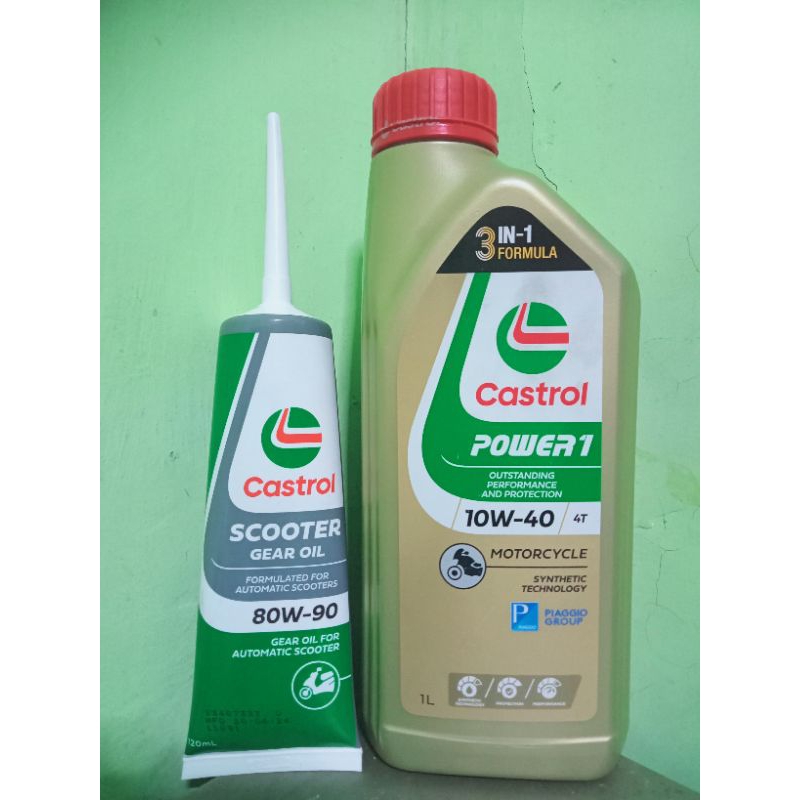 Jual PAKET OLI Mesin CASTROL Original Matic 10W-40 1 Liter & OLI GARDAN ...