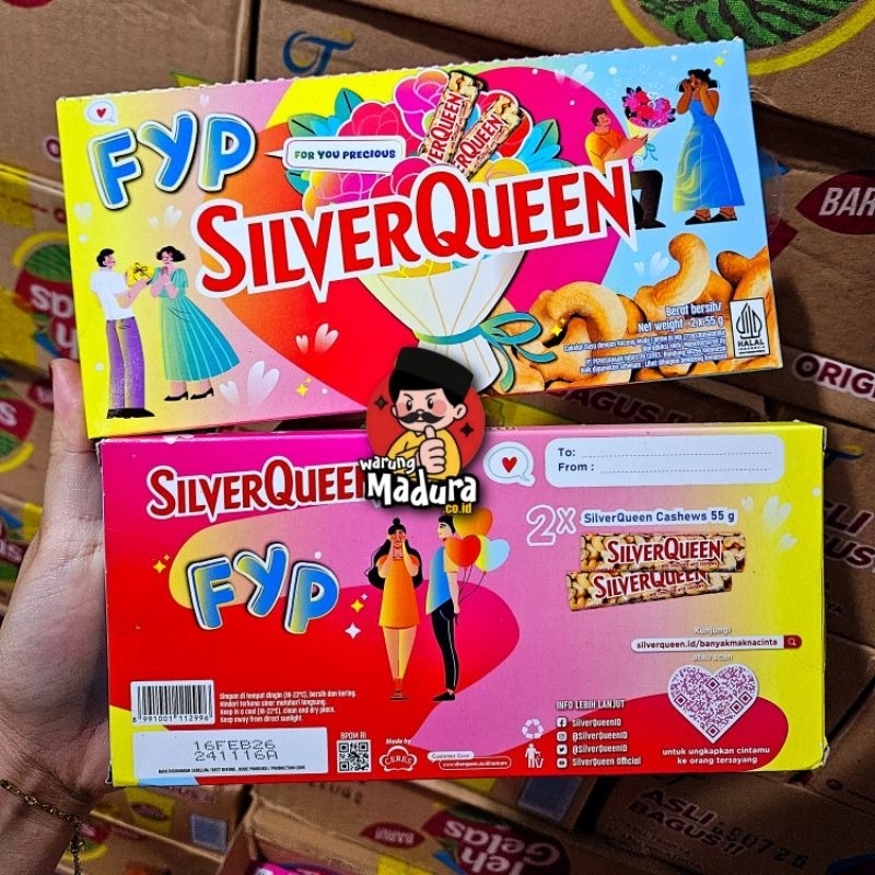 Jual PROMO COKLAT SILVERQUEEN SPESIAL EDISI VALENTINE 110G @55G | Shopee Indonesia