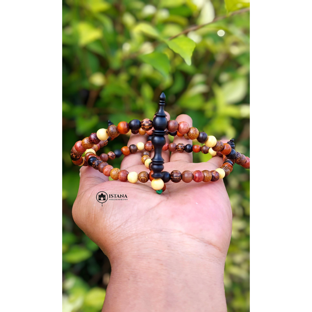 Jual Tasbih Teras Kombinasi 11 Macam Kayu Bertuah Ukuran 6mm Butiran ...