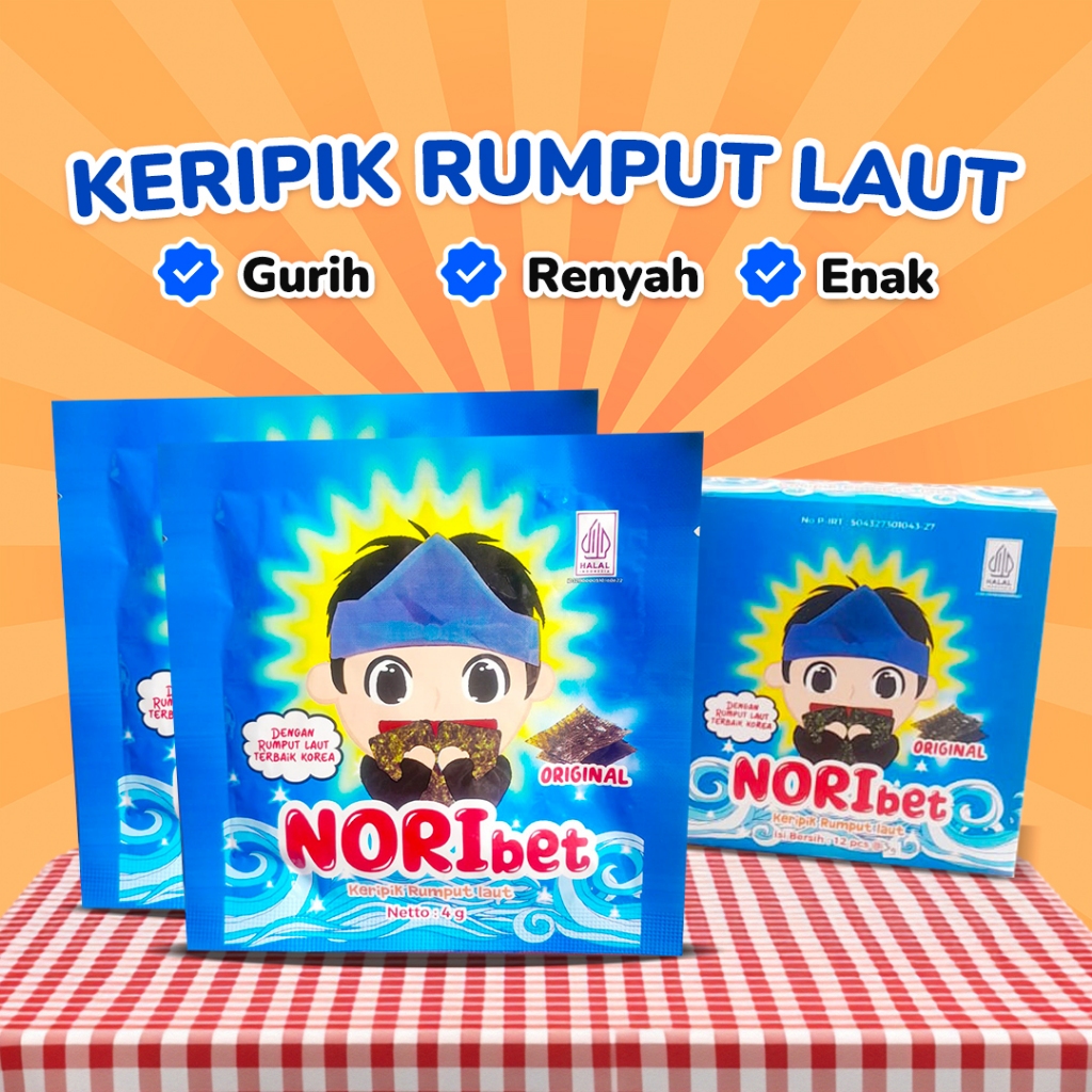 Jual Keripik Nori Original Snack Rumput Laut Crispy Renyah Gurih ...