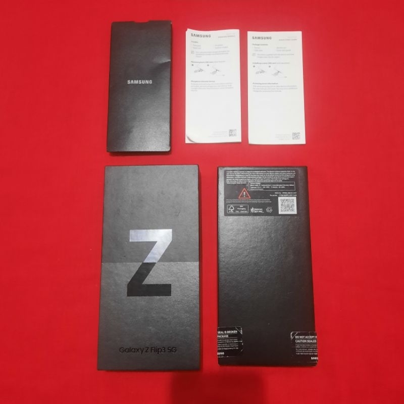 Jual dus box samsung z flip 3 5G warna fantom black original 100 % ...