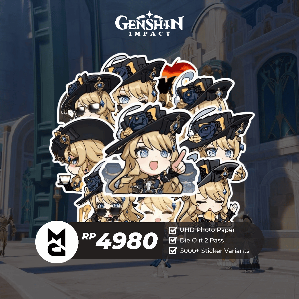 Jual Sticker Genshin Impact Navia Sticker Anime Aesthetic Lucu Sticker ...