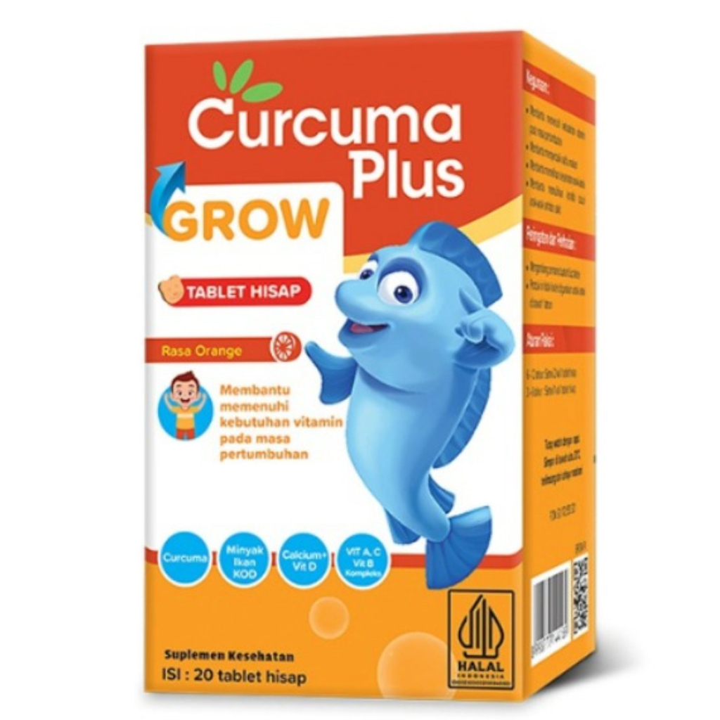 Jual CURCUMA PLUS GROW TABLET ORANGE 20 TABLET | Shopee Indonesia