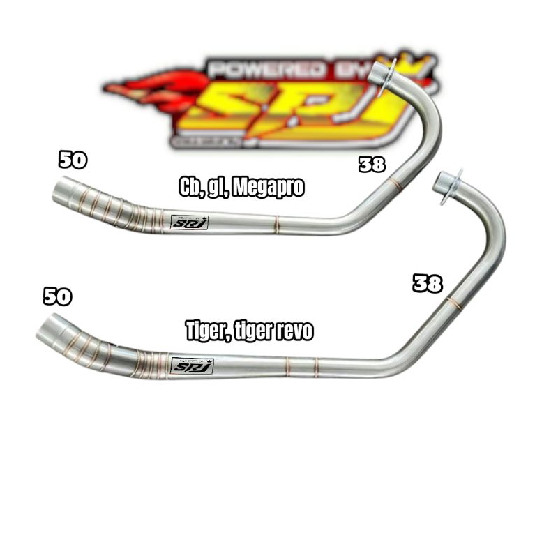 Jual pipa depan 38 mm inlet 50 leher knalpot racing herek 200cc Tiger ...