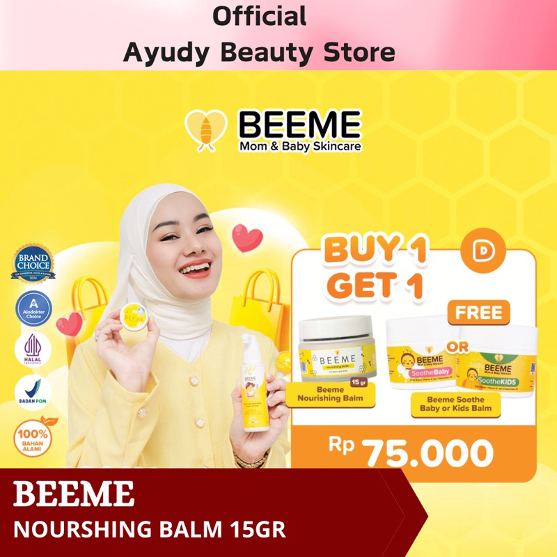 Jual [BUY 1 GET 1 FREE] Beeme Nourshing Balm 15 Gram|Beeme Skincare ...