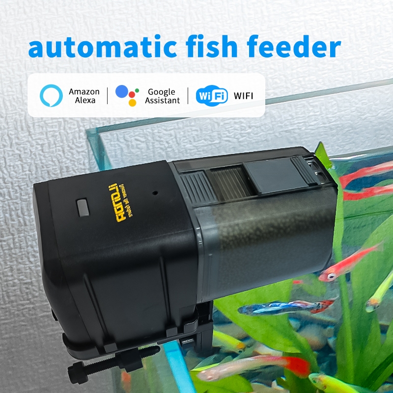 Jual WiFi Intelligent Automatic Aquarium Fish Bowl Food Feeder USB ...