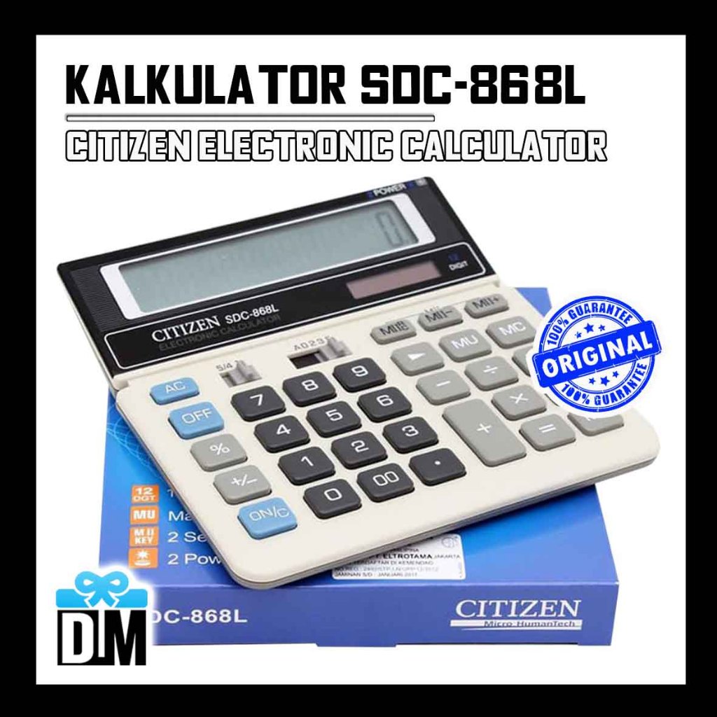 Jual Kalkulator Citizen Alat Hitung Kantoran Ukuran Sedang Calculator ...