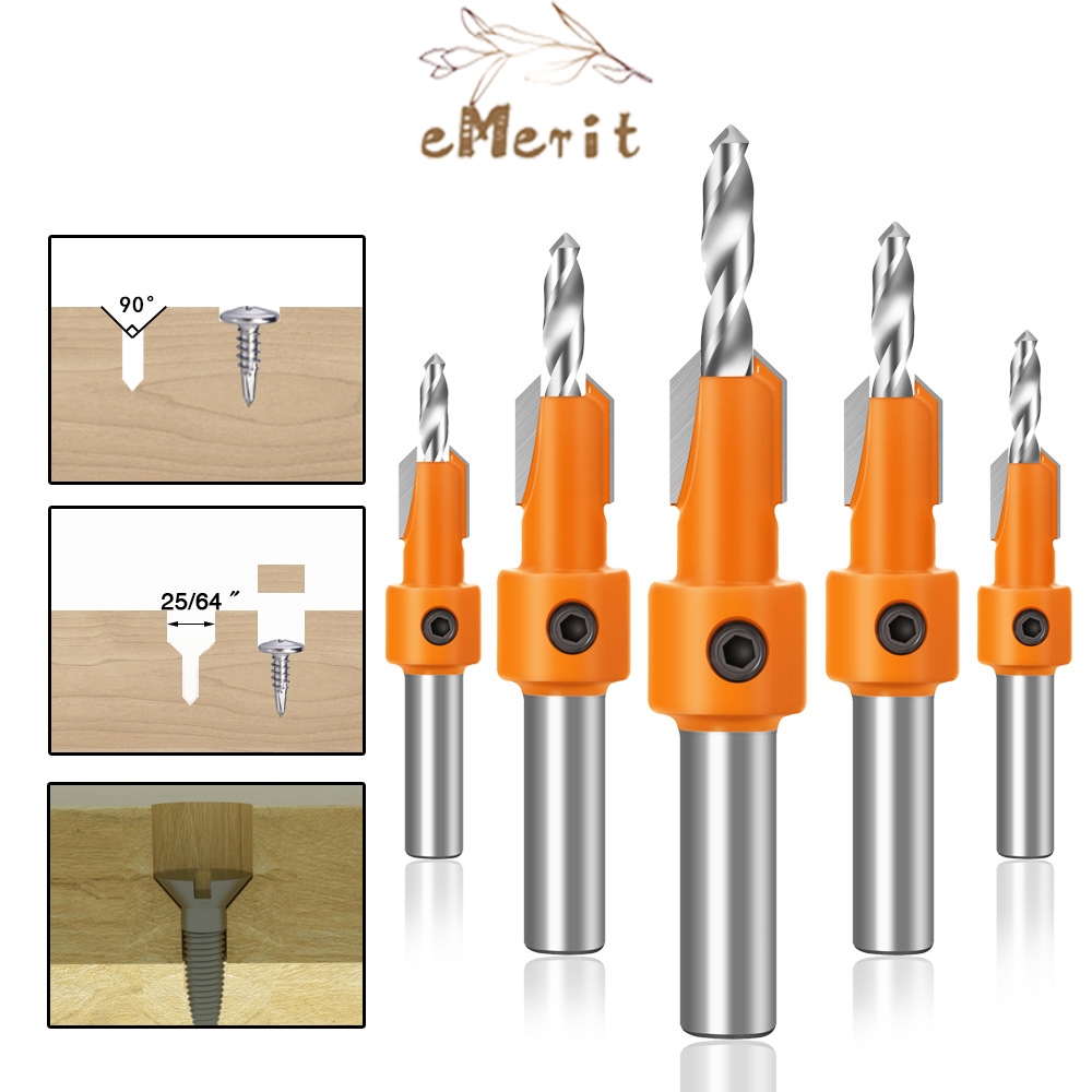 Jual Mata Bor Shanks Pembuat Lubang Kayu Sekrup Pengerjaan Kayu HSS 3-4 ...