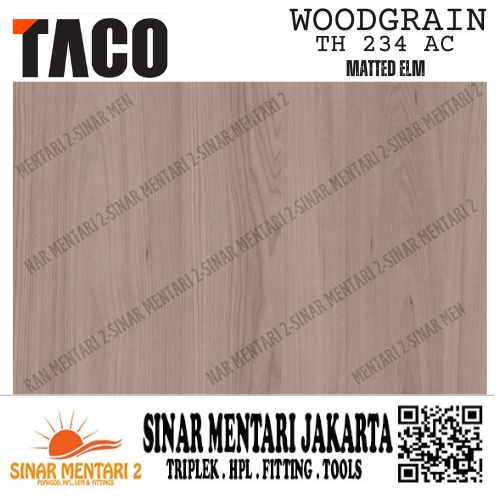 Jual TACO HPL WOODGRAIN TH 234 AC MATTED ELM | Shopee Indonesia