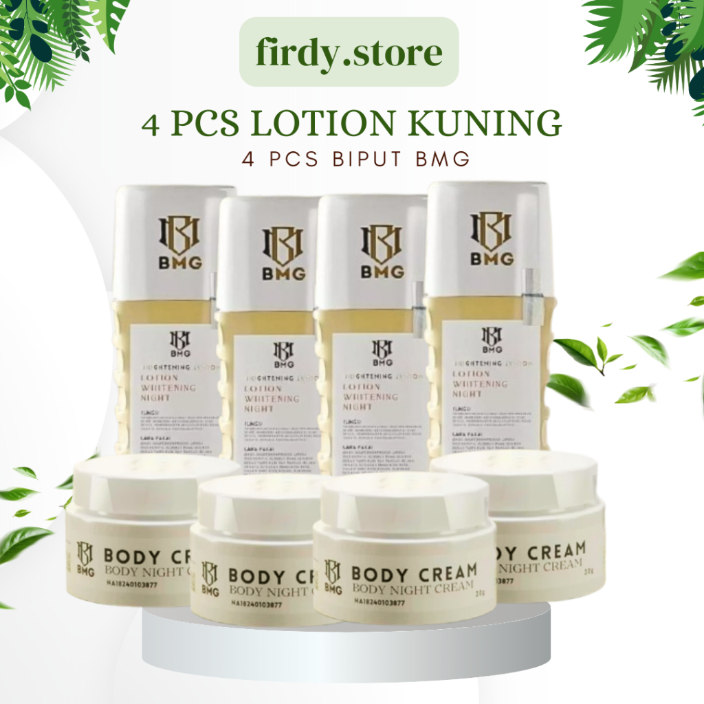 Jual Paket BMG Cepet Putih LOTION NIGHT KUNING 4 DAN BODY CREAM 4 ...