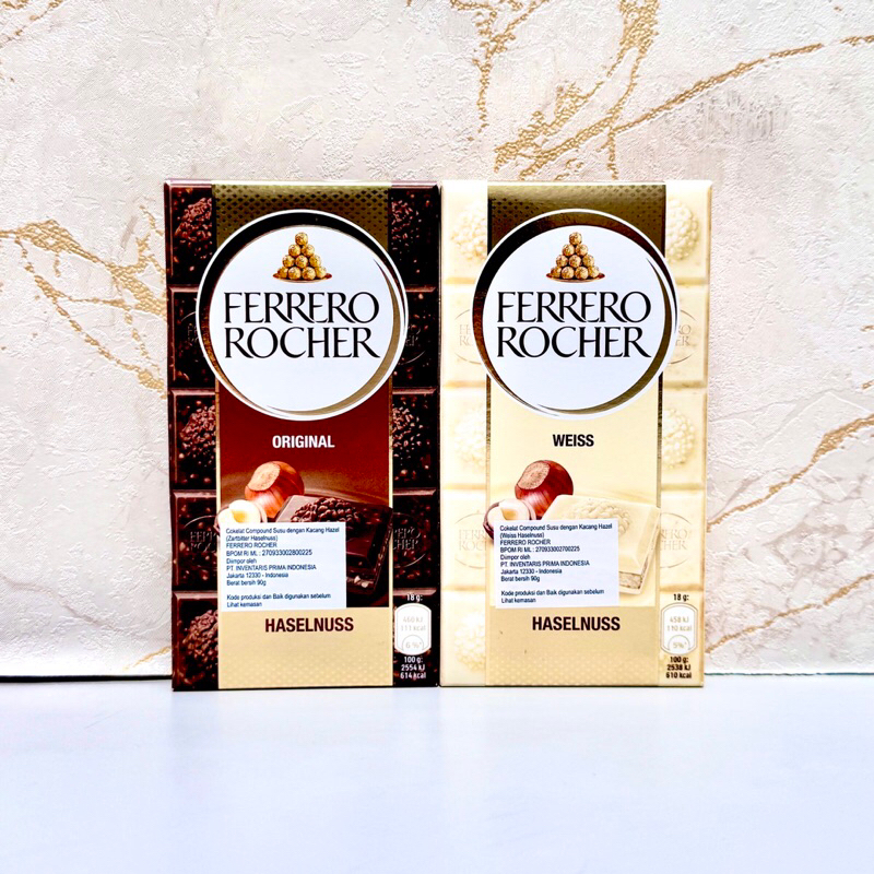 Jual Ferrero Rocher Haselnuss Chocolate Bar Almond Cokelat 90gr ...