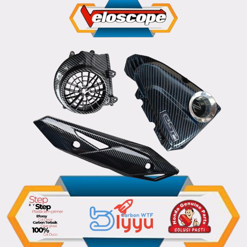 Jual Terlaris Paket Hemat 3pcs carbon WTF Veloscop 'Z" Honda Beat eco ...