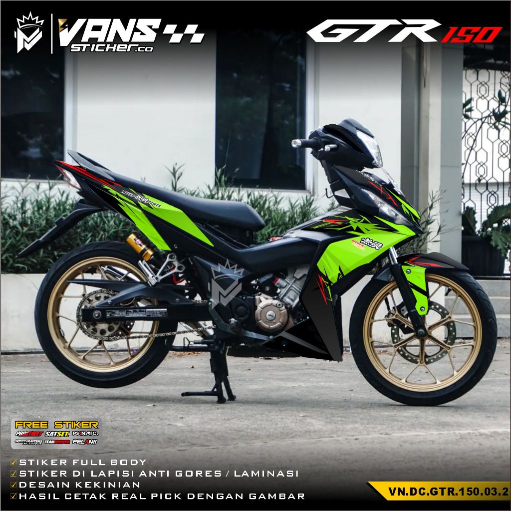 Jual (COD PROMO) Decal Stiker HONDA GTR 150 full Body - Stiker full ...