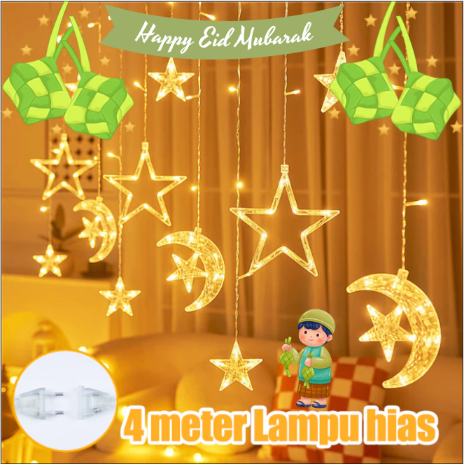 Jual 2025 Lampu Ramadhan 4 Meter Lampu Hias Idul Fitri Lampu Kelap ...