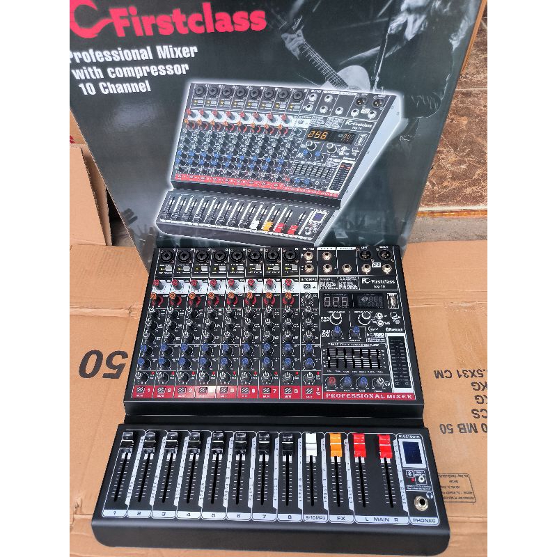 Jual Mixer audio firstclass 10 channel/mixer firstclass Top 10 with compressor | Shopee Indonesia