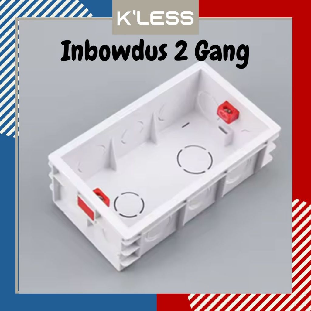 Jual BOOM SALE Kless Inbowdus inbow dus socket box 2 Gang | Shopee ...